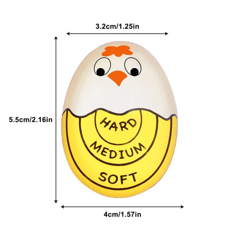 Finyoffiy 2 Pack Egg Timer for Boiling Eggs Hard Boiled Egg Timer That Changes Color When Done