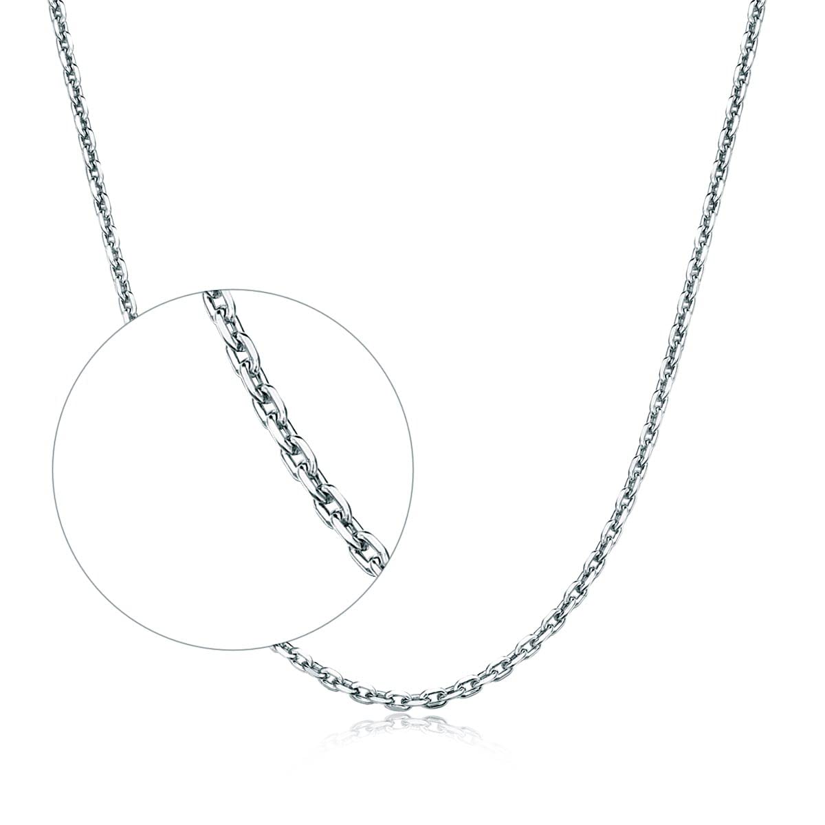 CHOW TAI FOOK 18-in Cable Chain 950 Platinum Necklace