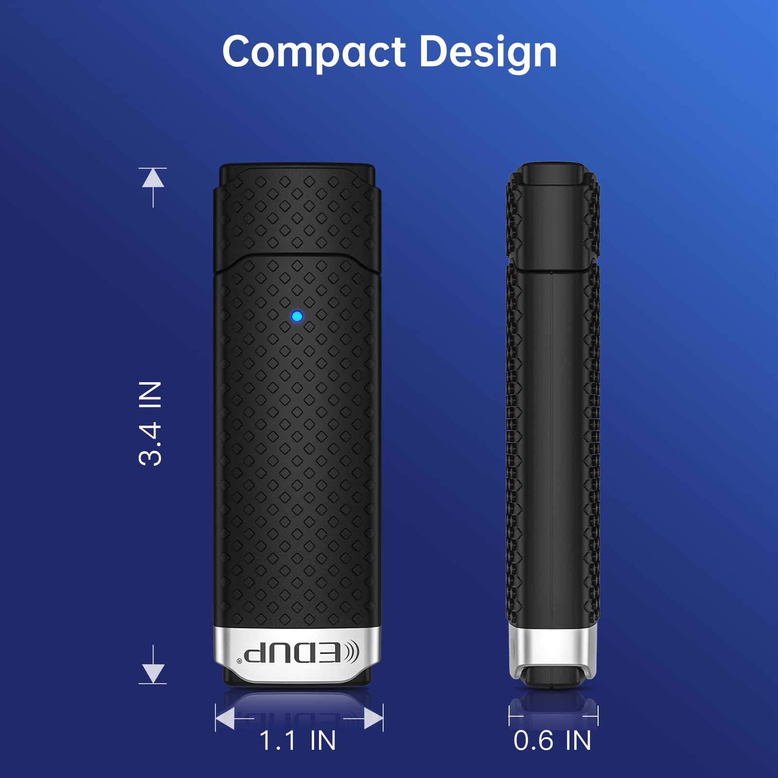 EDUP USB 3.0 WiFi 6 Adapter AX1800M 802.11ax Dual Band 5.8Ghz/2.4Ghz Wireless Network Adapter Compatible with Windows 11/10