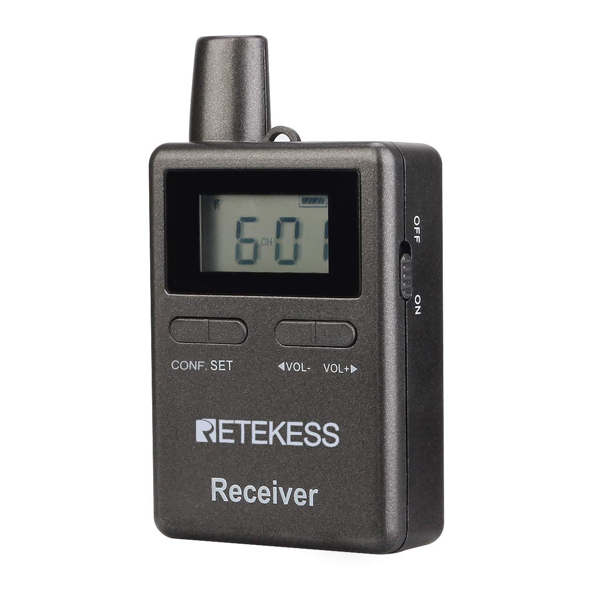 Retekess TT105 Tour Guide Receiver with Earphone,Wireless Church Translation,Audio Tour Guide System,Interpretation,Training,Court(1 Receiver)