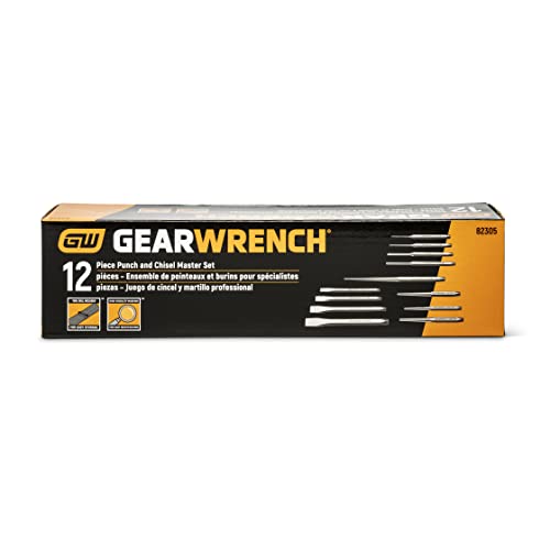 GEARWRENCH Punch and Chisel Set - 82305,Chrome, Large, 12 Pc