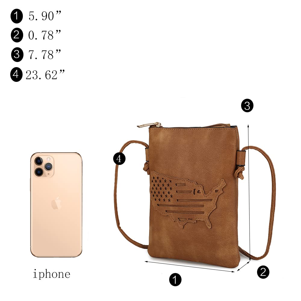 MKF Collection Crossbody Bags for Women Handbag, PU Leather Crossover, Small Shoulder Side Messenger Purse Navy