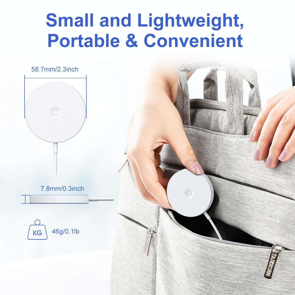 Magnetic Wireless Charger 3 in 1, 15W Fast Wireless Charging for iPhone 14/13/12/11 Series/XS Max/XS/XR/X/8/8 Plus, Compatible with Apple iWatch SE/7/6/5/4/3/2, AirPods Pro/3/2