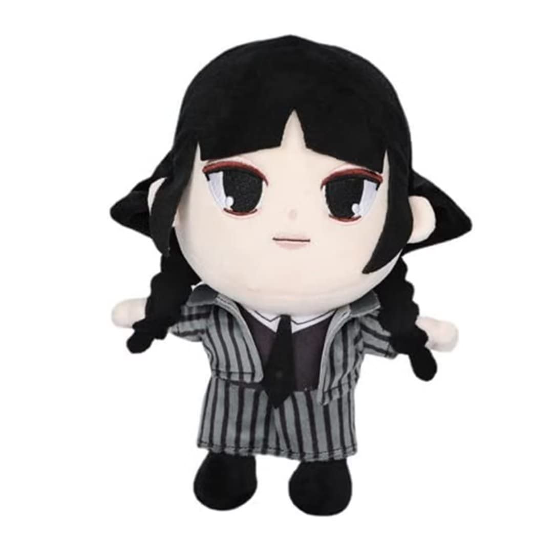 Elingsa Wednesday Addams Plush, Wednesday Addams Doll Stuffed Toy Figures for Birthday