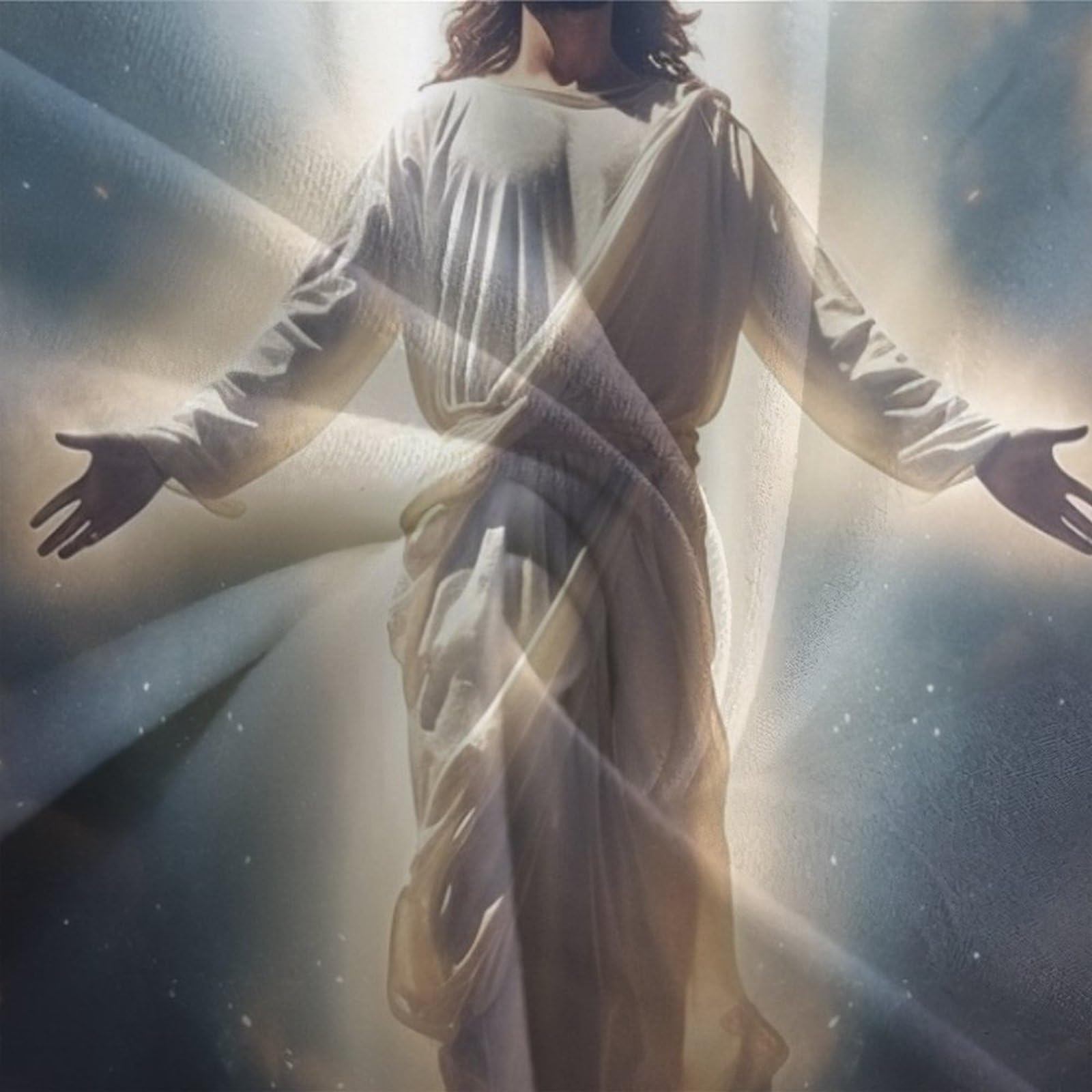 ERGTT Jesus Quilt Cover 3D Printed Beautiful Angel for Boys Girls Comforter Covers Duvet Cover with Pillow Cases with Zipper Closure Bedding Set Soft Microfiber 3 Pieces Full(203x228cm), Style-2