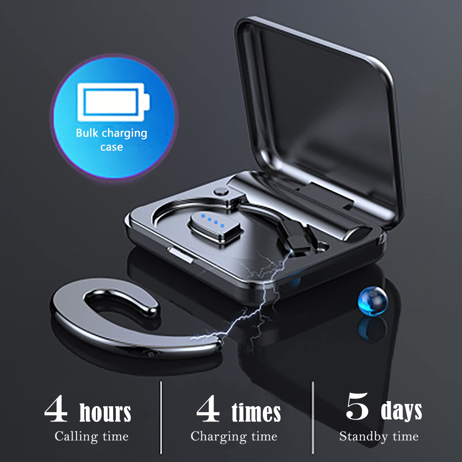 ESSONIO Open Ear Headphones Bluetooth earpiece Wireless Bluetooth Headphone with Microphone Headphone for Cell Phone Noise canceling Headphones