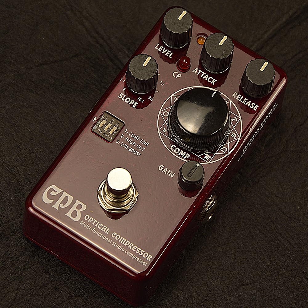CP-BOOSTER Optical Compressor Guitar and Bass Effects Pedal Pure Analog for Electric Guitar and Bass True Bypass BLOKAMUGT Compact Type (Black)
