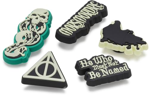 Crocs Unisex's Jibbitz Shoe Multi Pack, Charms Characters, Harry Potter Dark Arts, 5 Pack