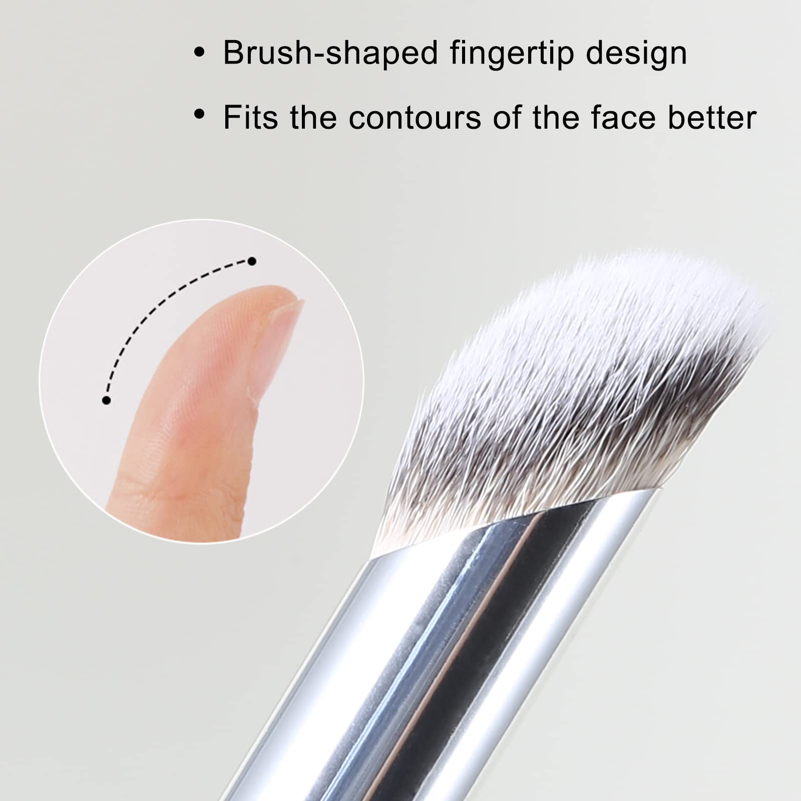 Erinde Small Angled Under Eye Concealer Brush, Nose Contour Brush for Bronzer, Professional Foundation Contour Concealer Makeup Brush for Blending Liquid, Cream or Flawless Powder Cosmetics