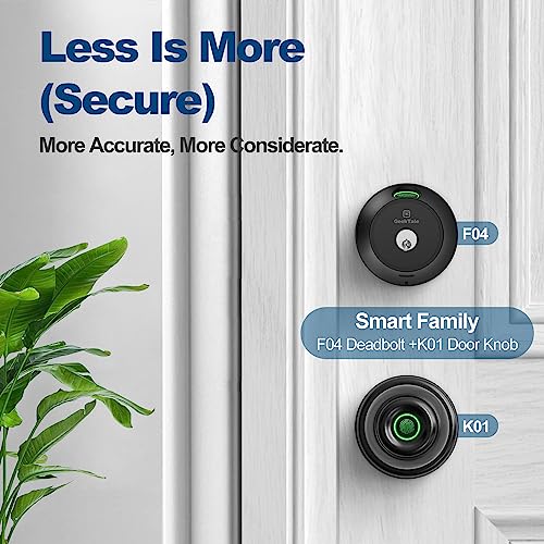 GeekTale Fingerprint Door Lock Set, Keyless Entry Door Lock with Smart Knob, Fingerprint Door Knob with Smart Deadbolt, Smart Locks with App Control for Front Door