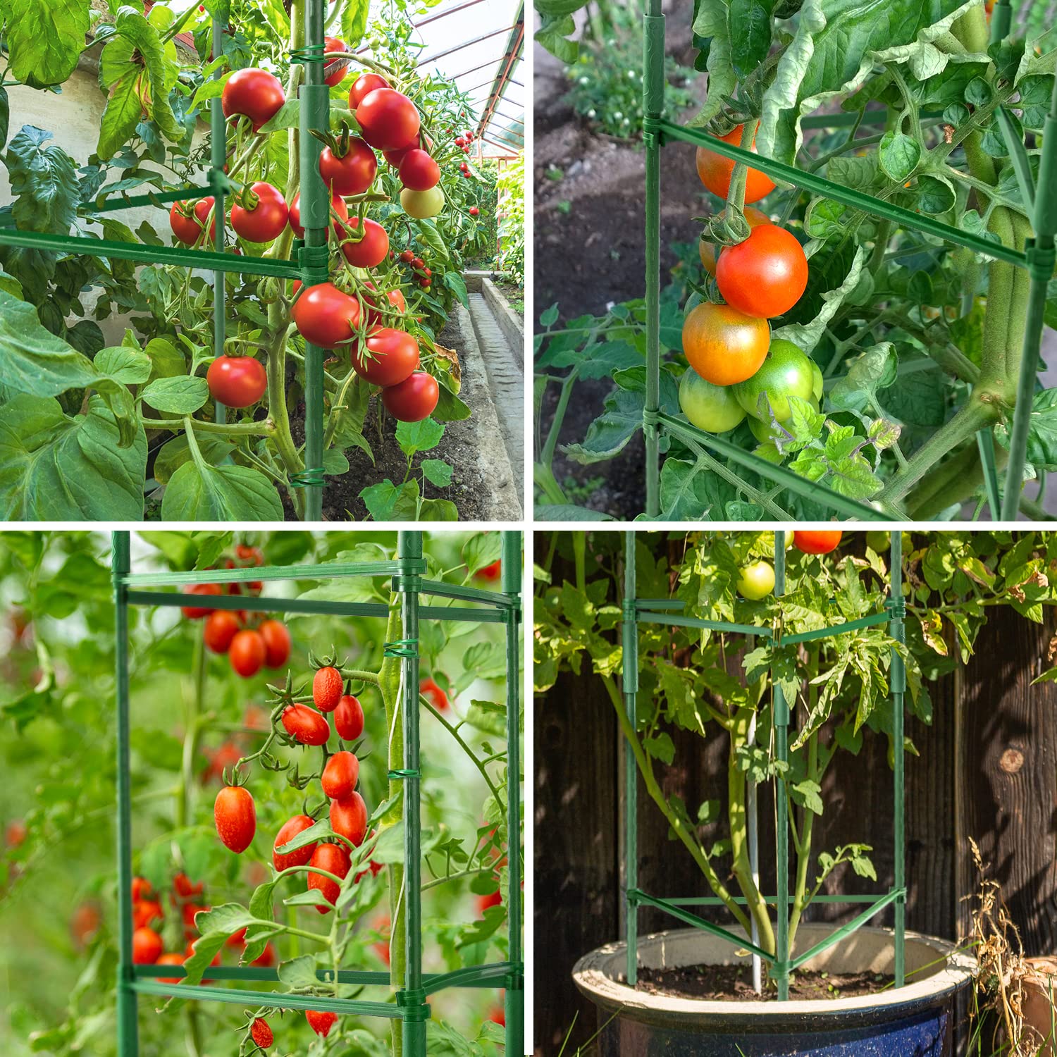 Doksving 3 Packs Tomato Cage 4ft Plant Support Garden Stake,Tomato Garden Cages for Plants, Vegetables, and Climbing Vines with Twist Tie