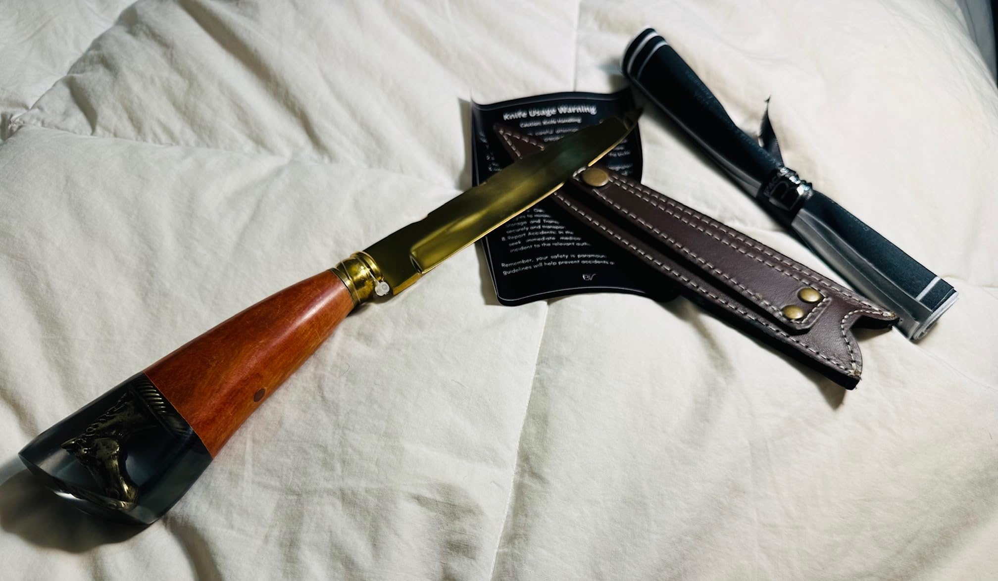 Golden Knife - Horse Style - Made in Brazil