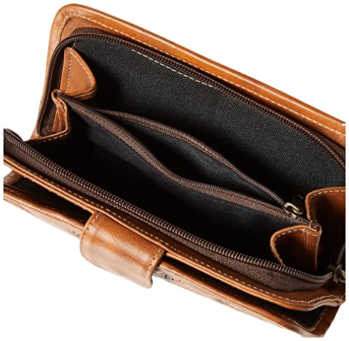 Womens Wallet, Purse, Genuine leather, Clutch, Billfold, Embossed, Trifold ladies wallet, Checkbook holder, Cash, Coins, gift for mom, gift for wife, Brown