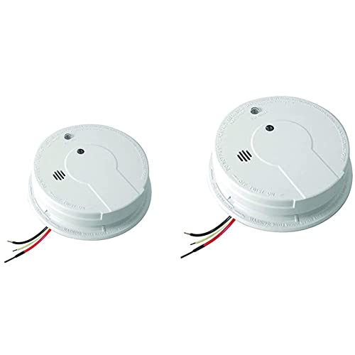 Kidde Smoke Detector, Hardwired with Battery Backup & Interconnect, Battery Included & Smoke Detector, Hardwired Smoke Alarm with Battery Backup & Interconnect Capability