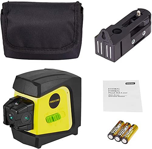 Firecore F335G 5-Point Laser, Green Beam Self-Leveling Alignment Laser with Magnetic Bracket