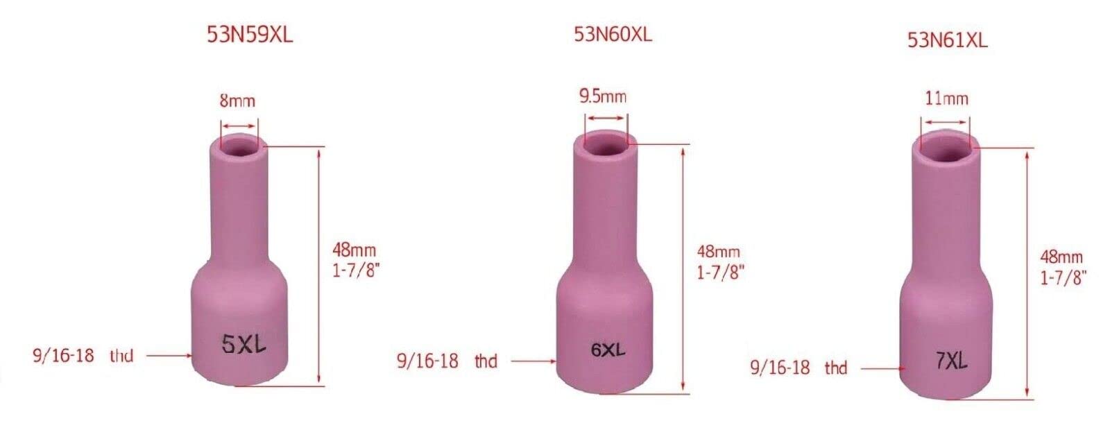 RIVERWELD TIG Gas Lens Collet Body 45V 13N Series Alumina Ceramic Cup 13N 53N 796F Series Assorted Size Kit Fit SR WP 9 20 25 TIG Welding Torch 46pcs
