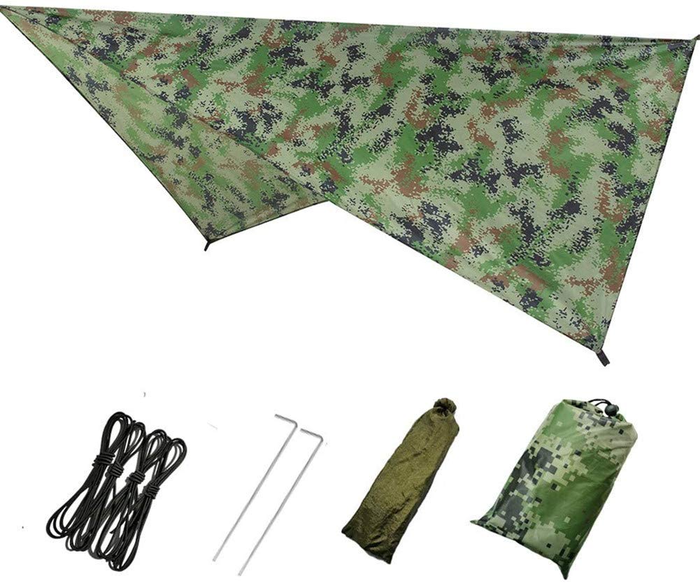 DOCYKE Waterproof Camping Tarp,Footprints 310cm 10.2ft 4 in1 Multifunctional Tent Footprint for Camping Hiking Survival Gear Lightweight and Compact(B)