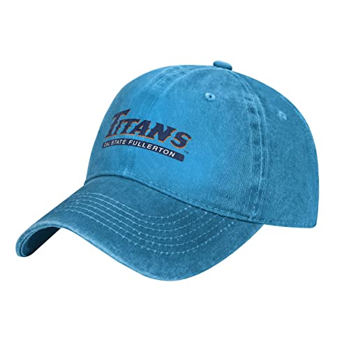 Cal State Fullerton Titans Classic Cowboy Hat Adjustable Baseball Cap Unisex Casual Sports Hat Blue