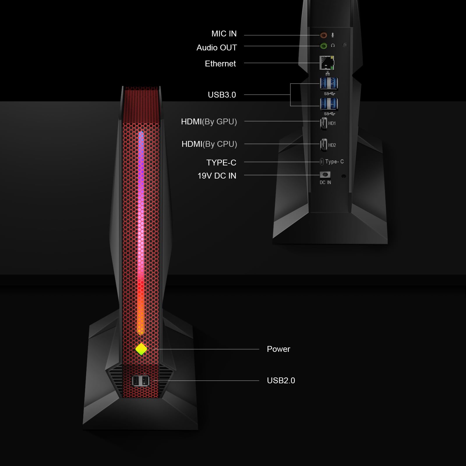 chatreey Mini Gaming PC Intel 12th i9-12900H, 14cores 20Threads Max to 5.0GHZ, Nvidia RTX3050Ti 8G Vram Mini Gaming Desktop Computer, 32G RAM 1TB PCIE 4.0 3x4K Output Windows 11Pro Auto Power on