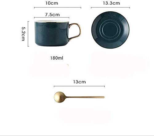 CHUNCIN - European-Style Simple Household Afternoon Tea Set Coffee Utensils with Bamboo Tray Wrought Iron Cup Holder Stand Organizer Rack