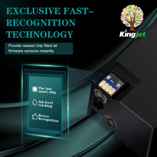 Kingjet Compatible for HP 972A Ink Cartridges Replacement for HP 972A 972 972X Work with PageWide 377dw PageWide Pro 477DW 477DN 577DW 577z 552DW 452DN 452DW 352DW P55250DW P57750DW, 4 Pack