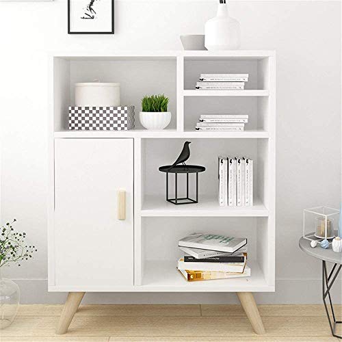 GELTDN Library with Doors, Home Bookcase, Three-Story six-Story Storage Storage Bookcase, Wear and Durable, Raise The Table Legs