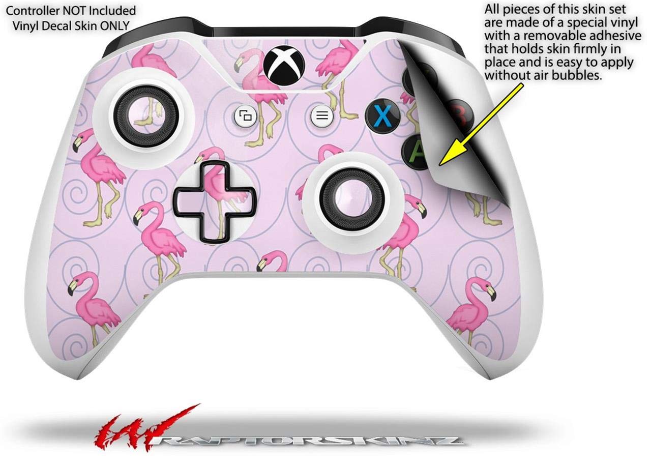 WraptorSkinz Decal Vinyl Skin Wrap compatible with XBOX One S/X Controller - Flamingos on Pink (CONTROLLER NOT INCLUDED)