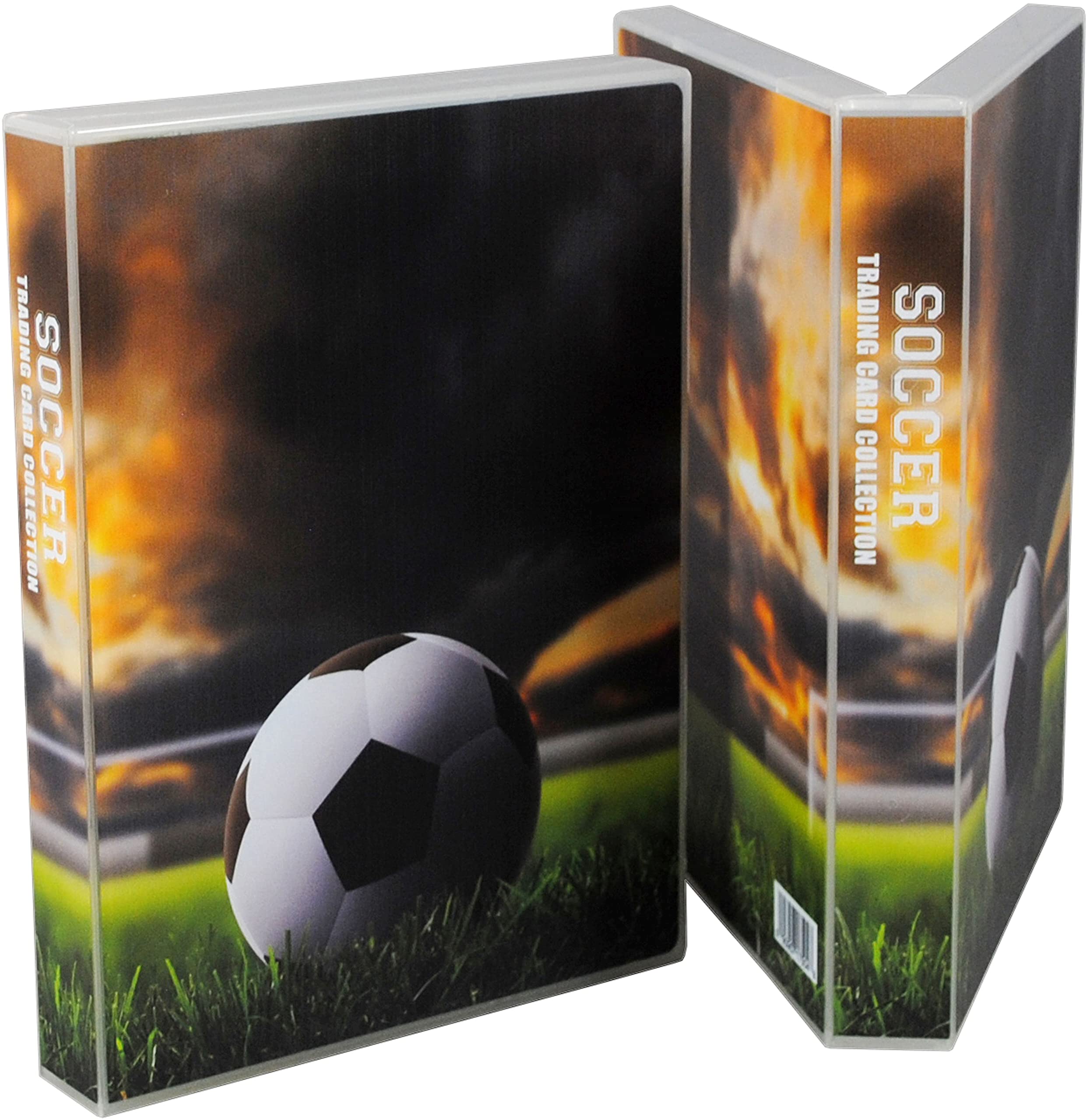 UniKeep Trading Card Binder With Soccer Theme - Card Collection Case With 100 Top Loading Pockets - For Baseball Cards, Soccer Cards, TCG, MTG, Pokemon, or Yugioh