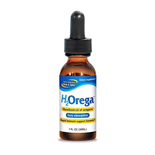NORTH AMERICAN HERB & SPICE H2Orega - 1 fl. oz. - Mycelized Oil of Oregano - Rapid Immune Support Formula - Easy Absorption - Non-GMO - 173 Servings