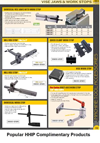 HHIP 3900-2102 Pro-Series Heavy Duty Milling Vise with Swivel Base, 4" Jaw Width, 4" Jaw Opening (Pack of 1)