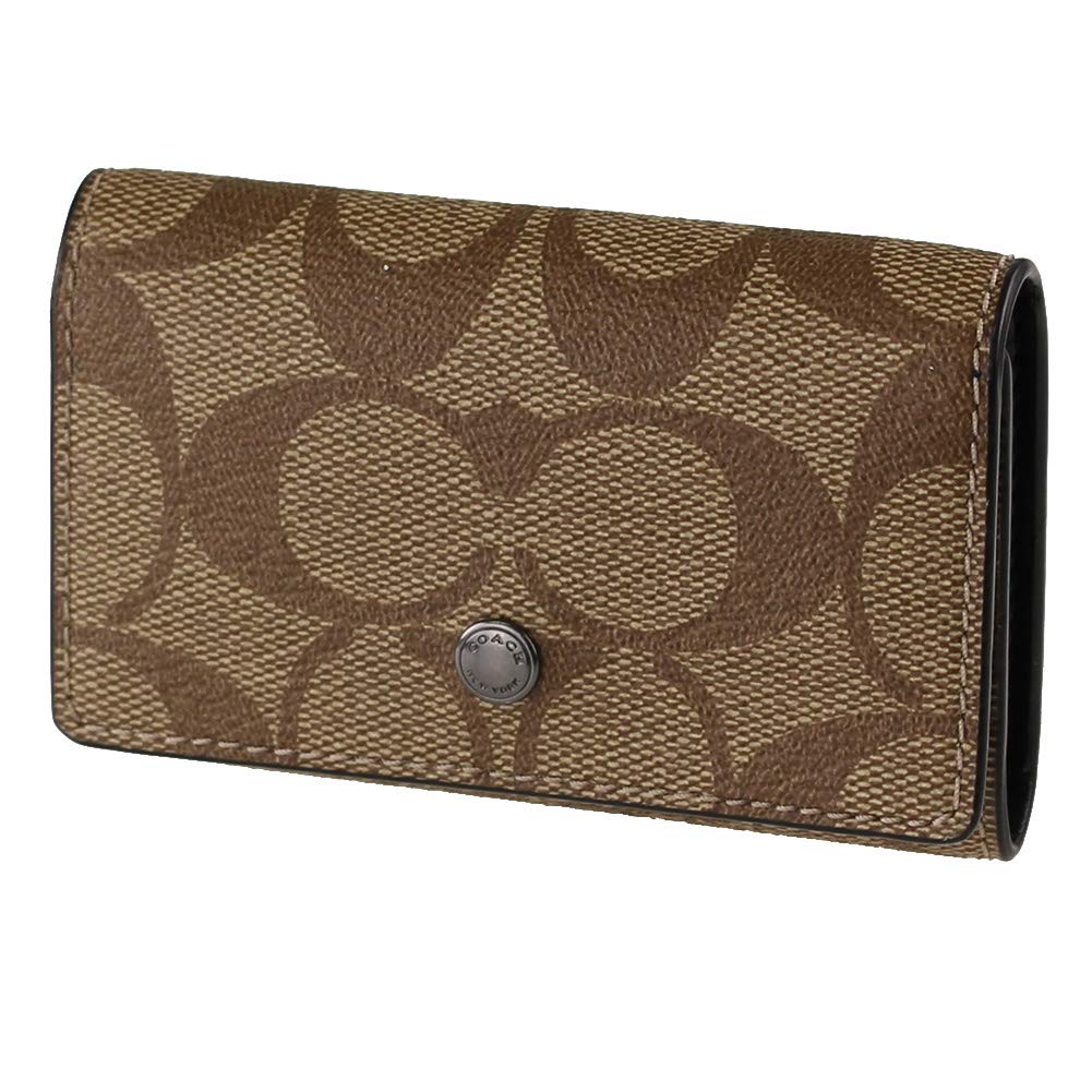 Coach Key Case, Outlet Signature Canvas 5 Row Key Case/Keychain