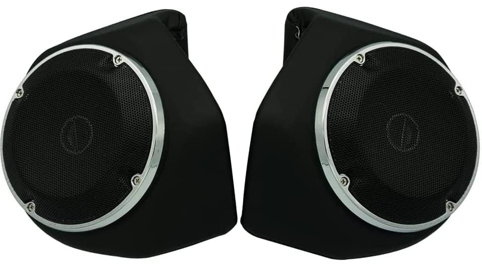 WOWTK King Tour Pack 6.5" Rear Speakers Pod Kit fits for Harley Touring Electra Glide, Street Glide, Ultra Limited, Road Glide Ultra and Tri Glide Models 2014-2023,Chrome