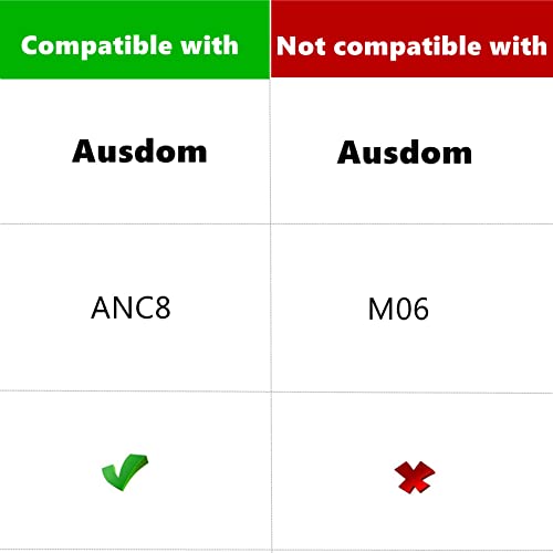 TaiZiChangQin Ear Pads Ear Cushions Earpads Replacement Compatible with Ausdom ANC8 ANC 8 Headphone (Velour)