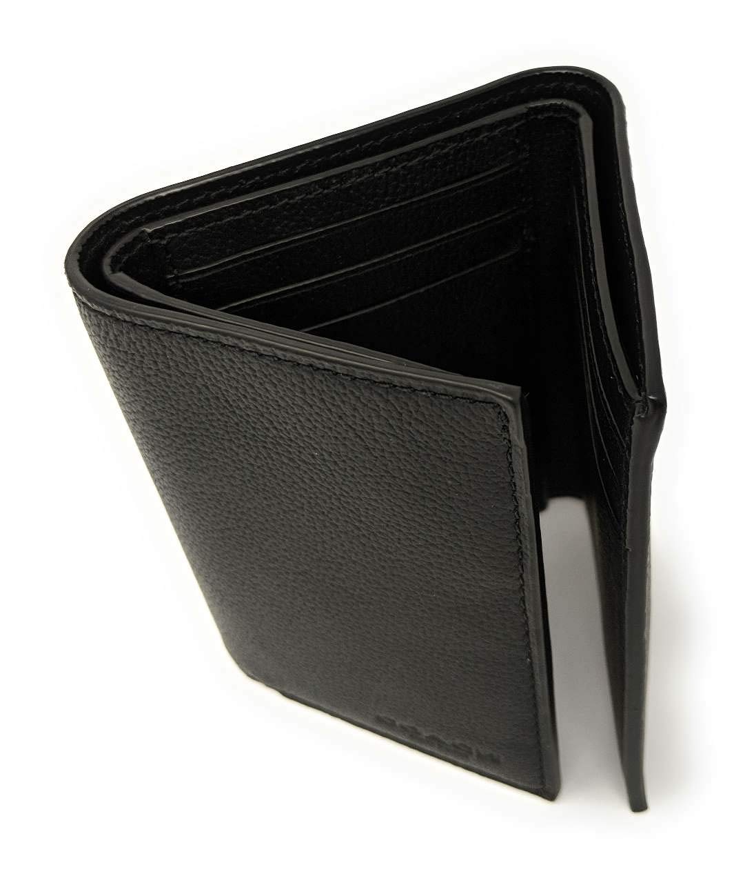 Coach Men F23845 Trifold Leather Wallet Black