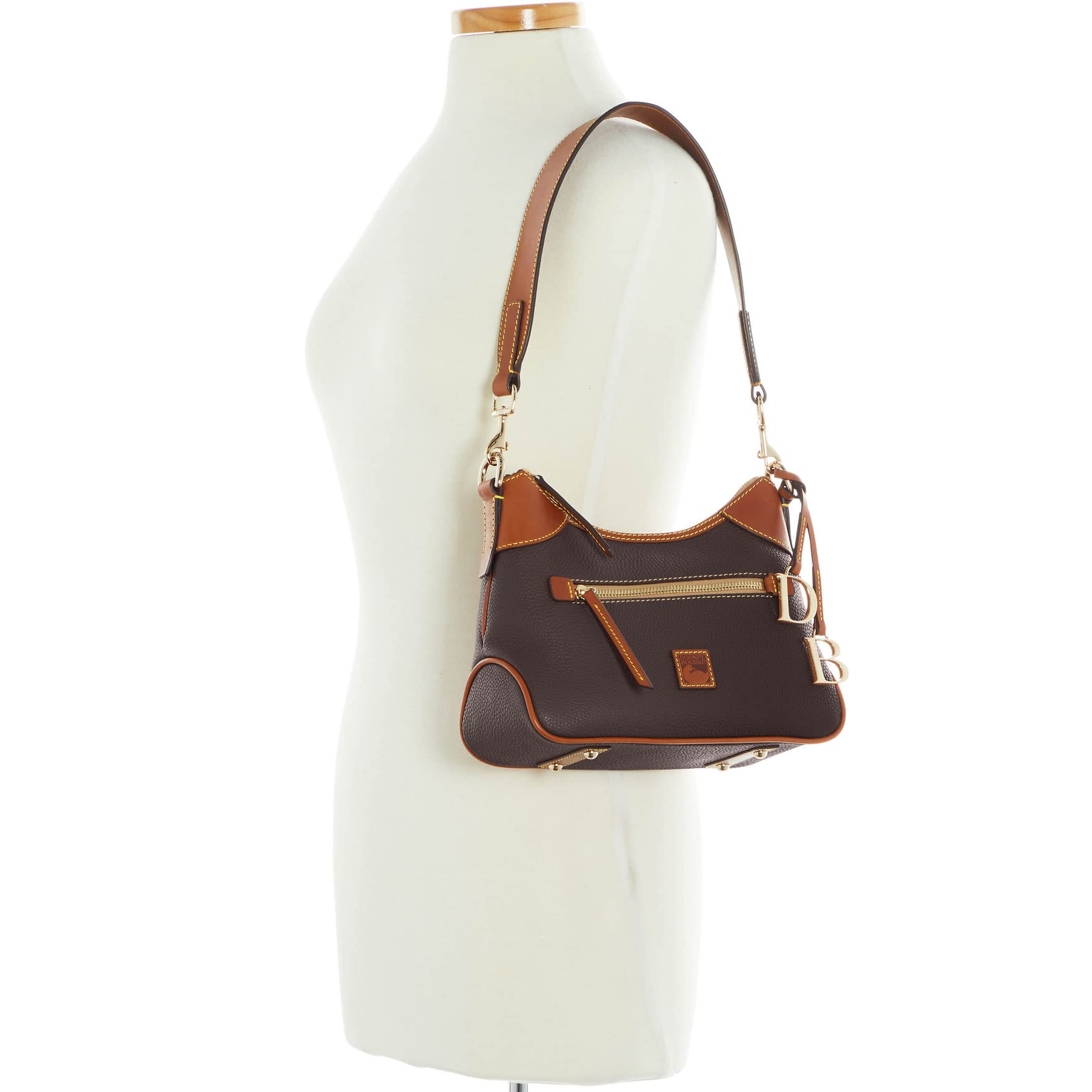 Dooney & Bourke Handbag, Pebble Grain Small Hobo Shoulder Bag - Brown Tmoro