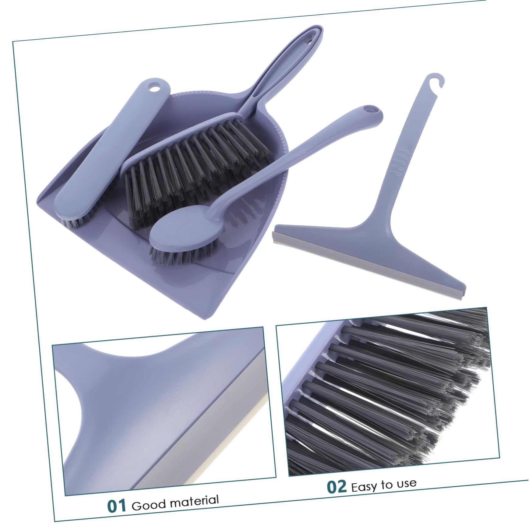 GOOHOCHY 1 Set Mini Broom Set Small Hand Broom Keyboard Cleaning Brush Mini Desktop Sweeper Small Cleanning Broom Hand Broom Brush Mini Broom with Dustpan Small Broom Brush Pp Lavender