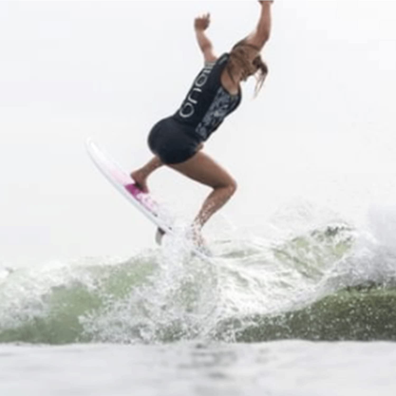 CWB Connelly Ride 5' 2" Wakesurf Board with 3 Removeable Tail Fins and Heavy Duty Grip for Beginners