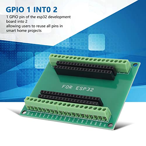 ESP32 Development Board, 38 Pin Microcontroller Development Board Stable Low Power Consumption Wireless WiFi Bluetooth 2 in 1 for Smart Home