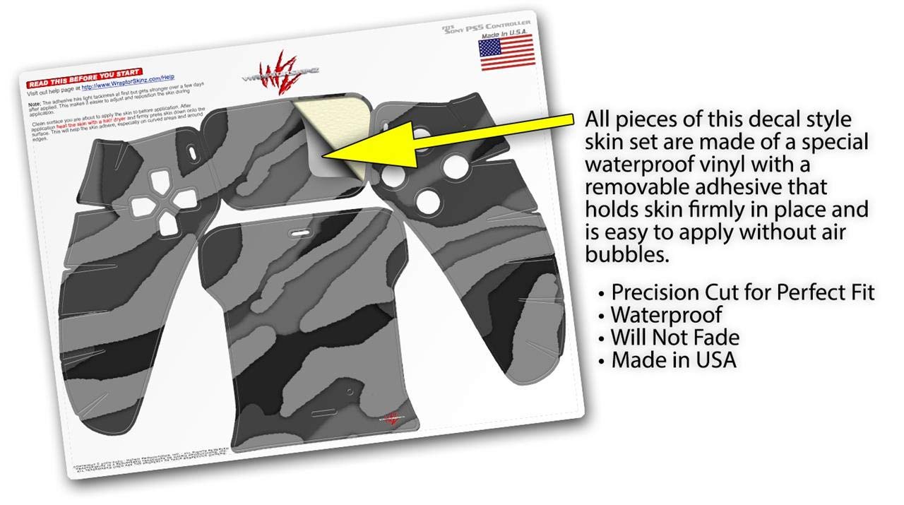 WraptorSkinz Skin Wrap compatible with Sony PS5 DualSense Controller Camouflage Gray (CONTROLLER NOT INCLUDED)