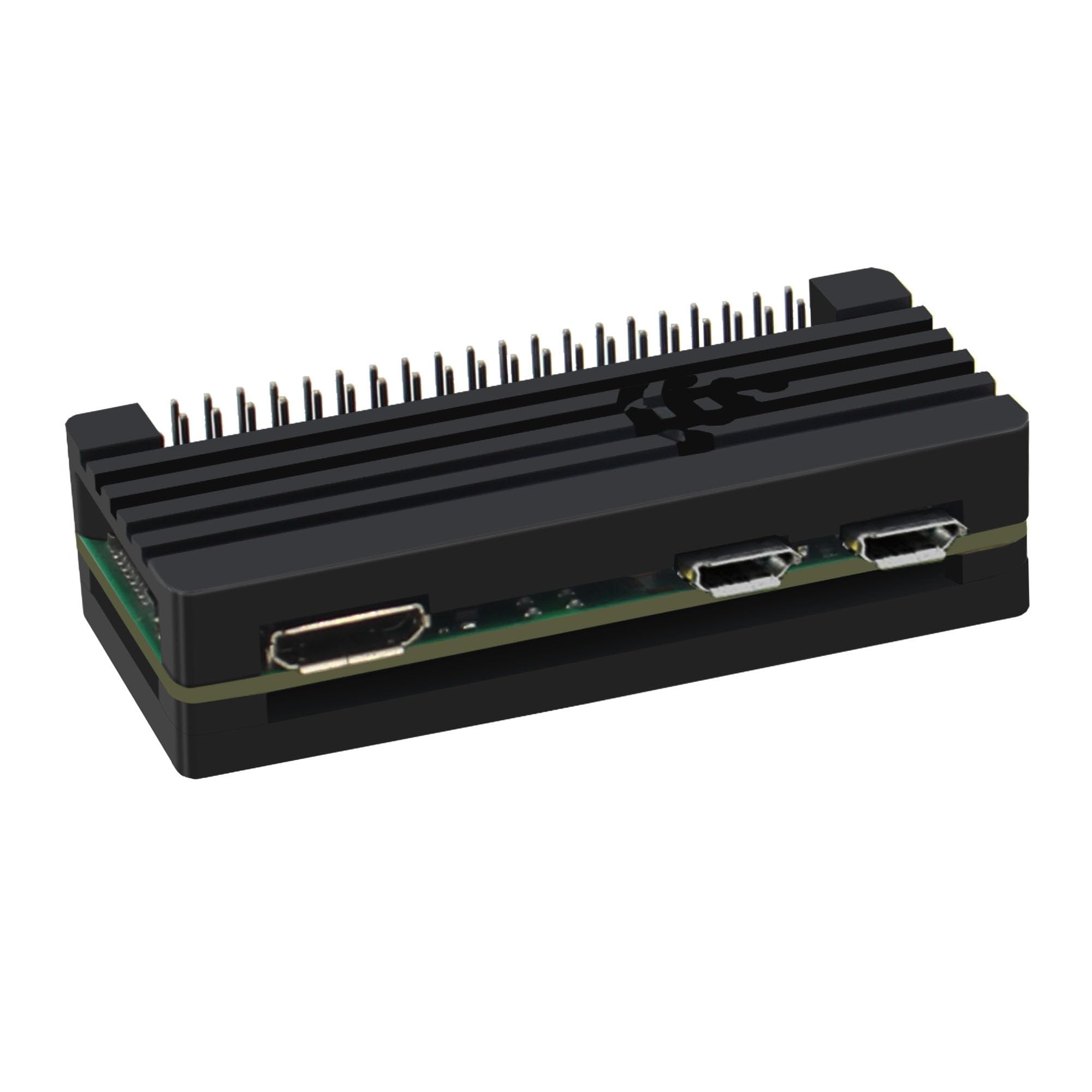 eleUniverse Raspberry Pi Zero 2 W Aluminum Alloy Heatsink Case (2W01) with 2x20Pin GPIO Header Compatible with Raspberry Pi Zero 2W/Zero W/Zero