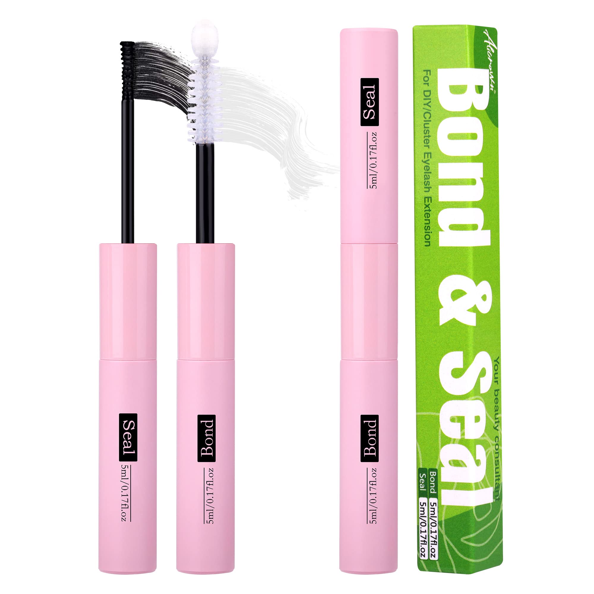 Eyelashes Glue,Lashes Bond and Seal,Individual Lashes Adhesive for Cluster DIY False Eyelash Extension,Strong Hold Waterproof Long Lasting Eyelashes Glue for Sensitive Eyes (5ML)
