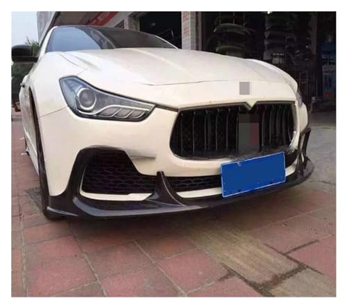 Carbon Fiber Car Front Lip Bumper Spoiler Compatible for Maserati Geberit 2014 2015 2016