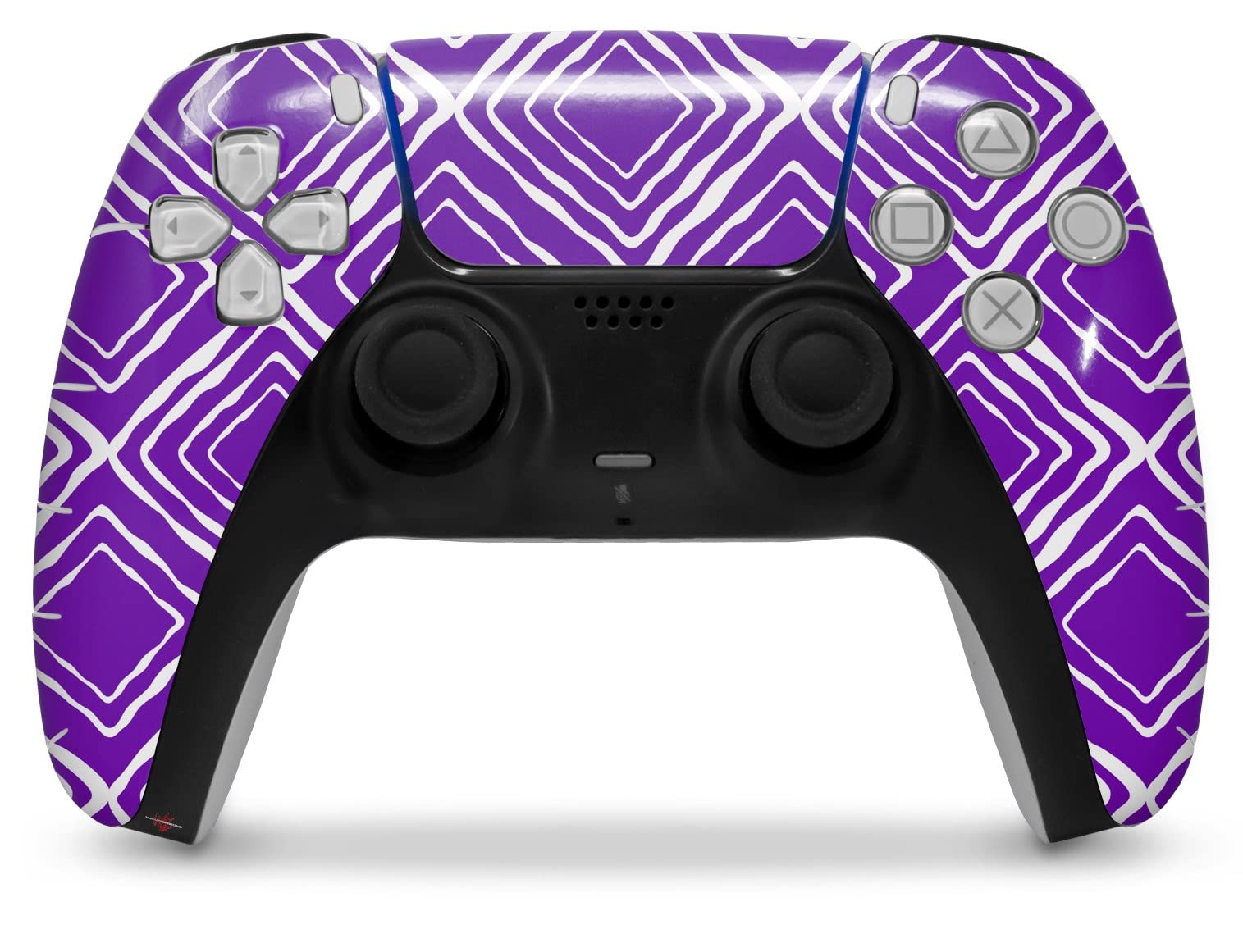 WraptorSkinz Skin Wrap compatible with Sony PS5 DualSense Controller Wavey Purple (CONTROLLER NOT INCLUDED)