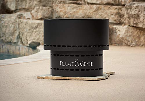 Flame Genie FG-19 Portable Smoke-Free Inferno Wood Pellet Fire Pit, USA Made, 19" Diameter, Black