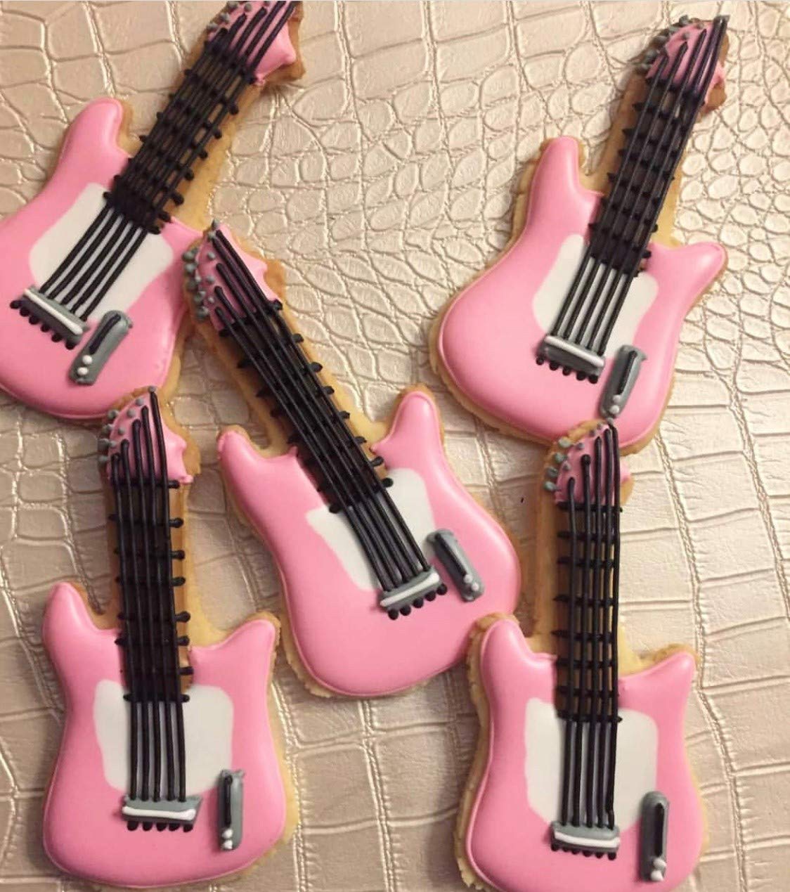 Electric Guitar Rock 'n Roll Cookie Cutter, 5.25" Made in USA by Ann Clark
