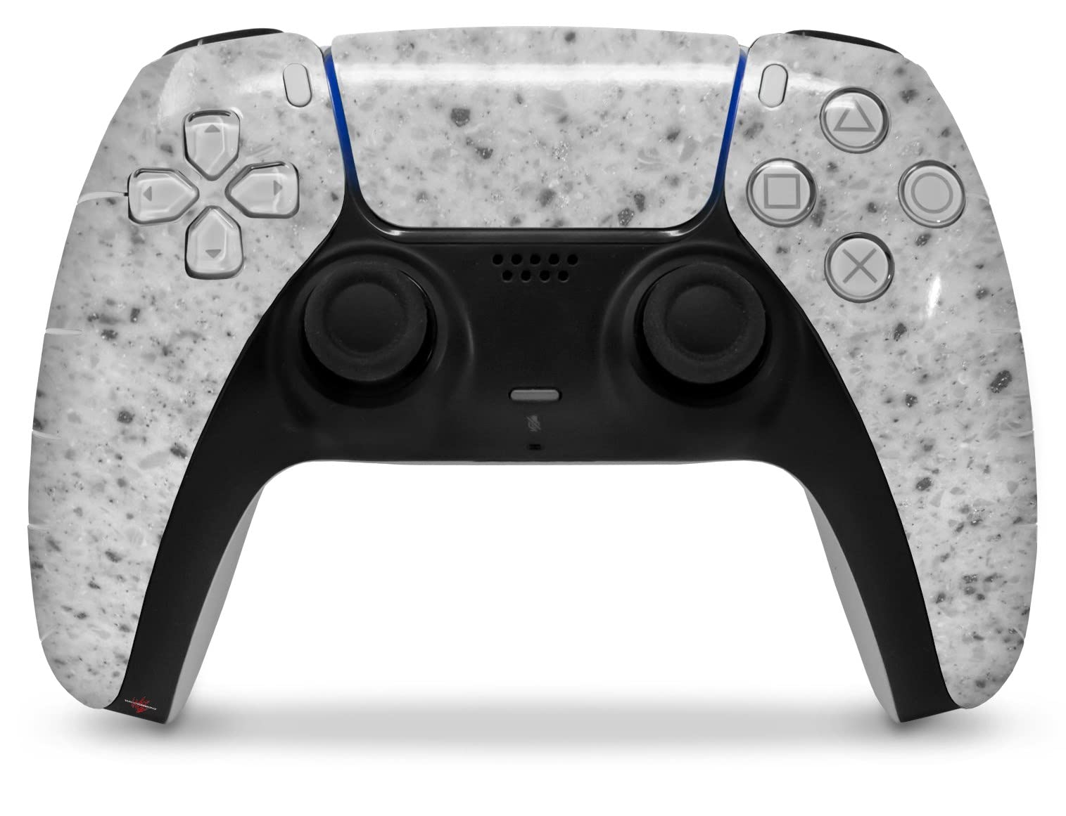 WraptorSkinz Skin Wrap compatible with Sony PS5 DualSense Controller Marble Granite 10 Speckled Black White (CONTROLLER NOT INCLUDED)