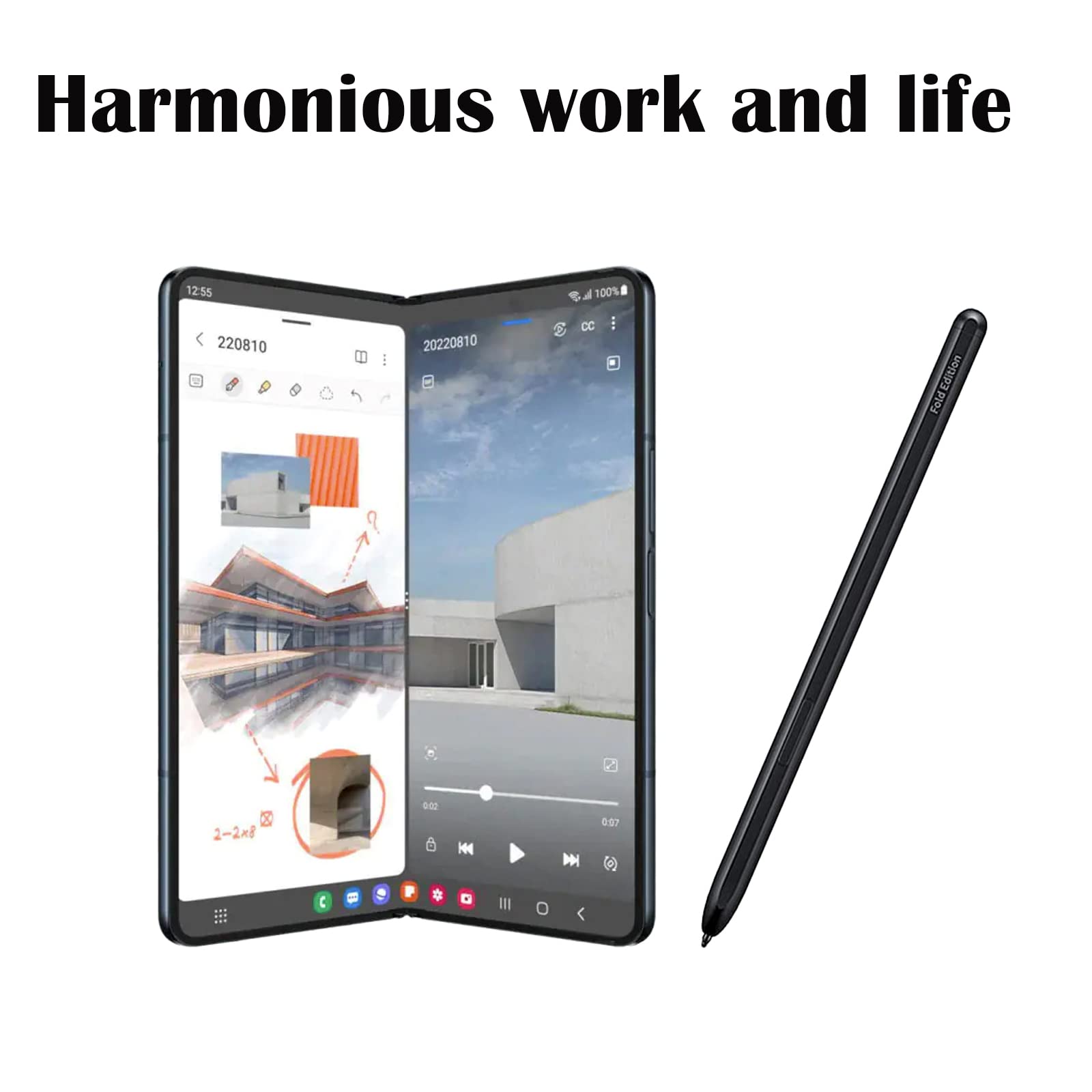 Galaxy Z Fold 4 5G Pen Replacement for Samsung Galaxy Z Fold 4 5G S Pen Galaxy S Pen Fold Edition Stylus Only with Nibs + Eject Pin