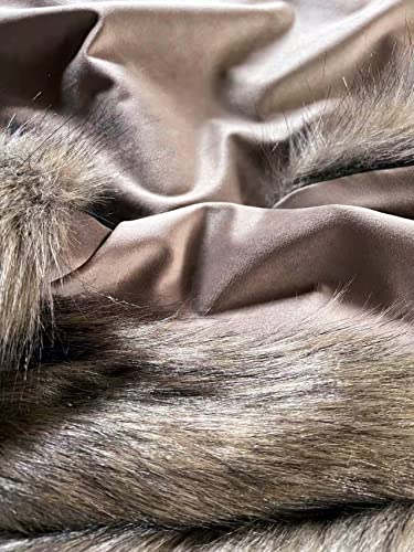 Starose Luxurious Faux Fur Throw Fake Wolf Fur Throw Blanket Couch Throw Bedspread Comforter Large Size (Brown, King)