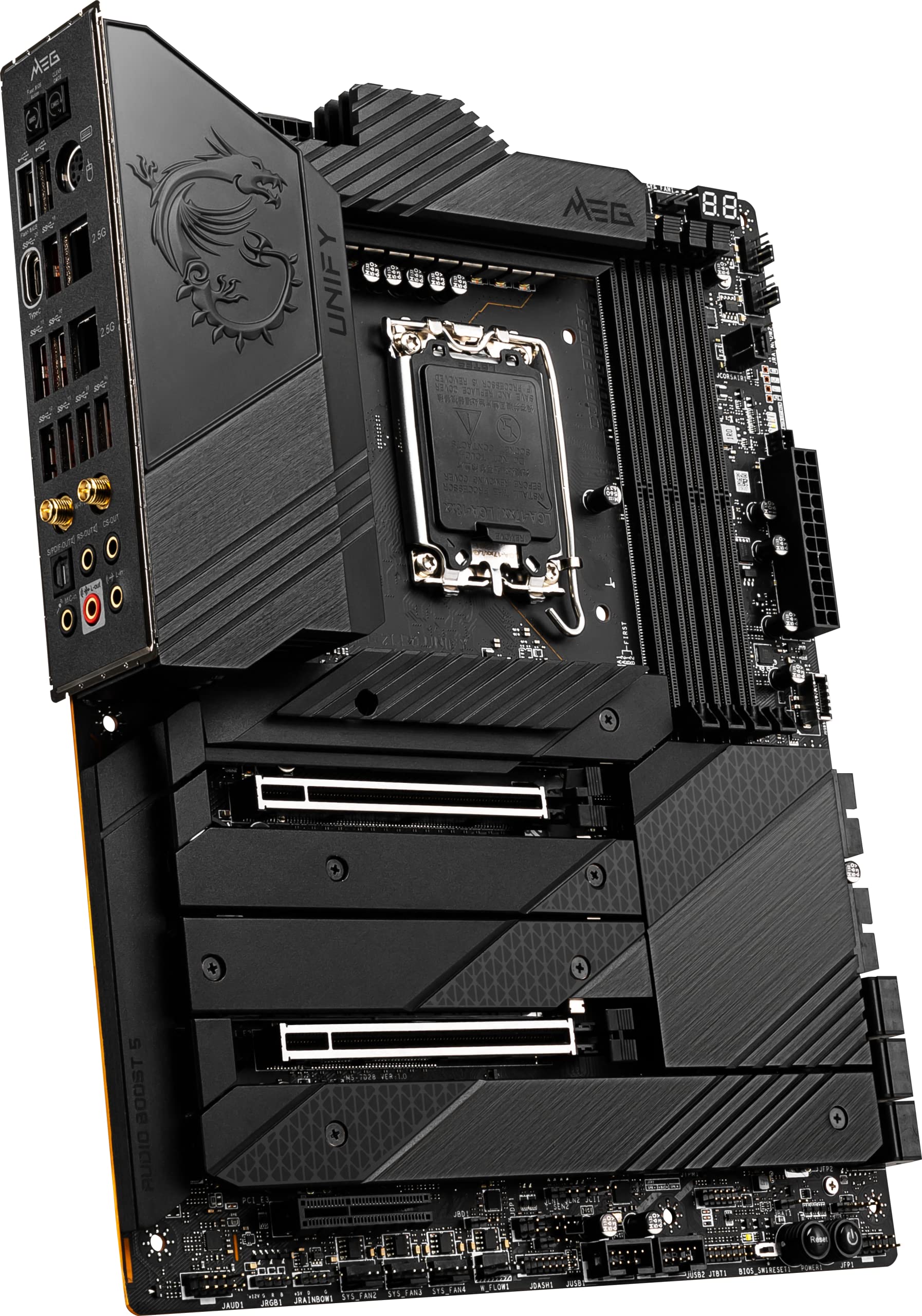 MSI MEG Z690 Unify Gaming Motherboard (ATX, 12th Gen Intel Core, LGA 1700 Socket, DDR5, PCIe 5, Dual 2.5G LAN, M.2 Slots, Wi-Fi 6E)