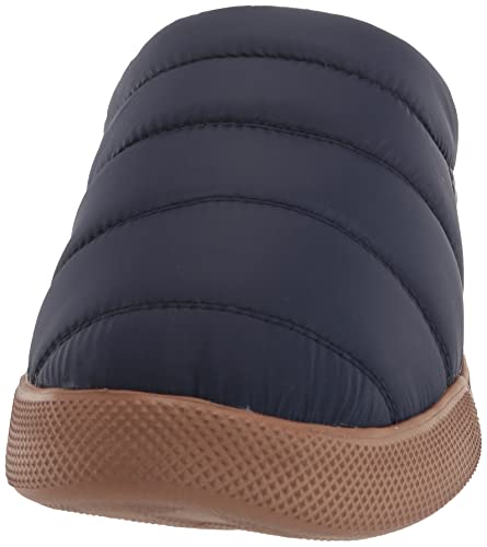 Dearfoams Men's Andre Indoor Outdoor Memory Foam Sport Lounge Clog Slipper, Peacoat, Medium